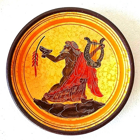 Accents | Greek Design God Harp Orpheus Terracottaclay Plate | Poshmark